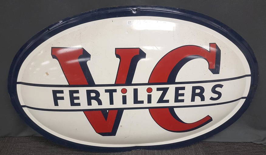 V C Fertilizers Advertising Sign A M Sign Co. Lynchburg, Va 5 56 36" X 54"
