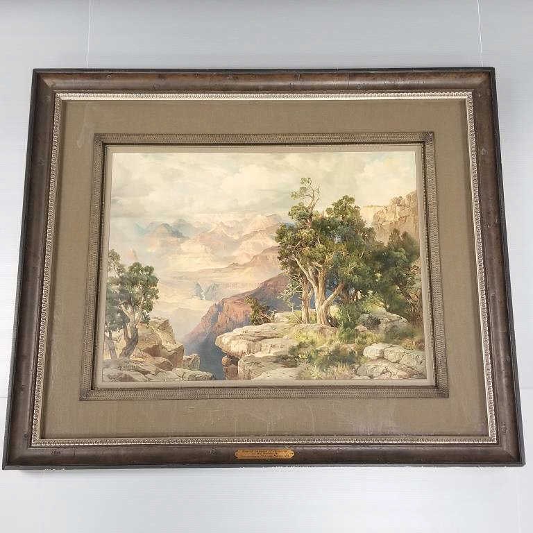 Thomas Moran Elaborately Framed Vintage Print "grand Canyon Of Arizona ...