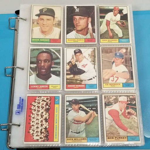 1961 Topps Baseball Set Missing 74 Cards In Album
