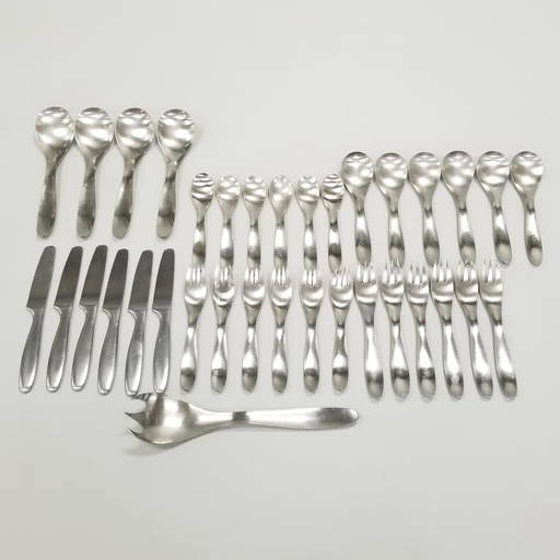 35 Pieces Stainless Lauffer "nine" Flatware