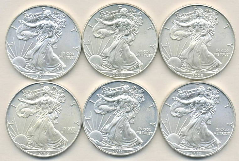 .999 Fine Silver Troy Oz Collector Coins (6)