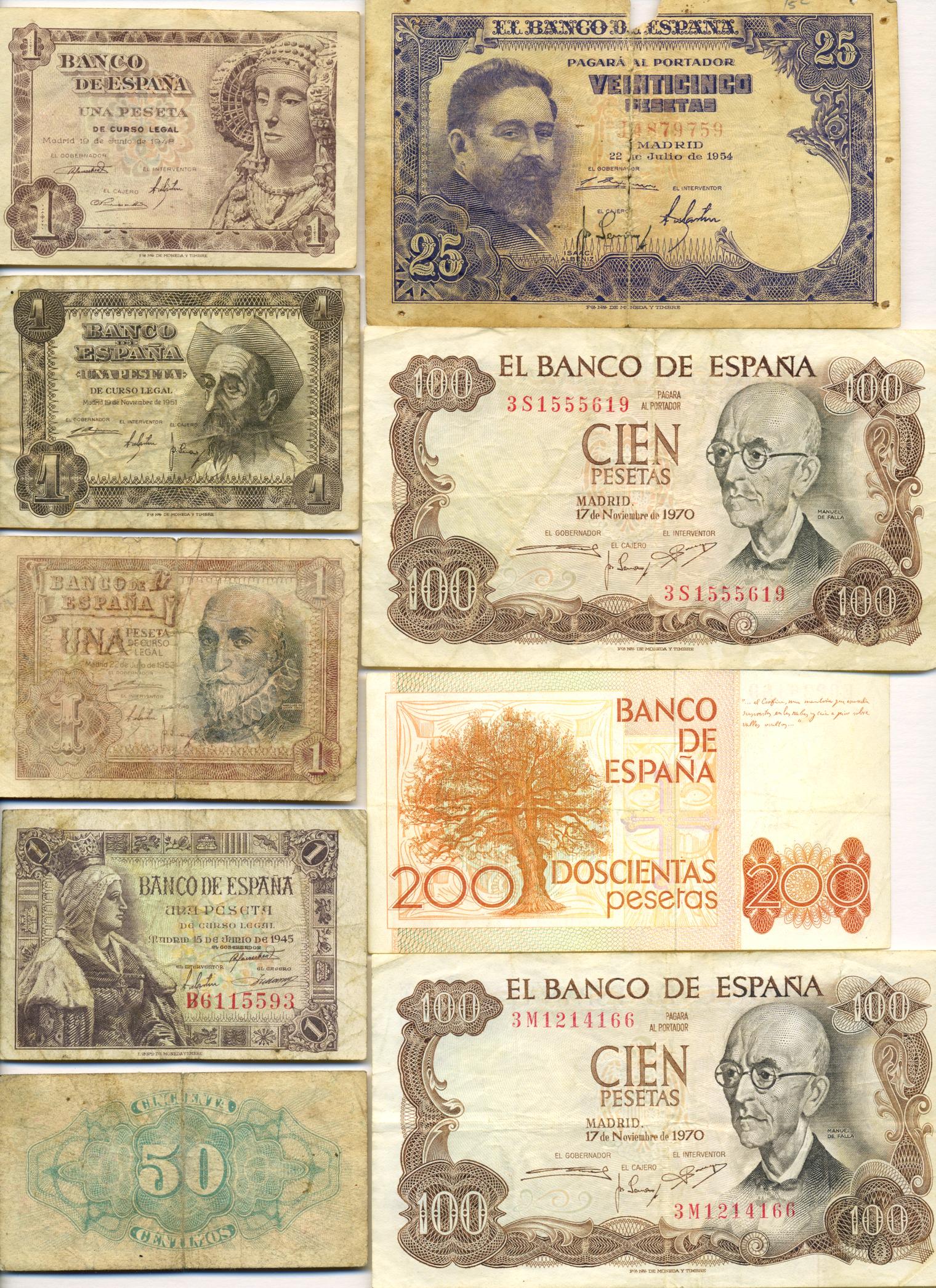 Vintage Spanish Banknotes (17) (#0666) on Oct 23, 2021 | Antique ...