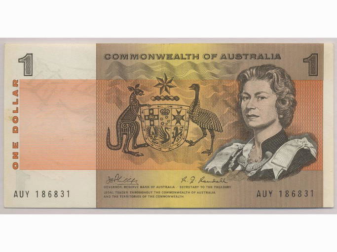 1969 One Dollar Bank Note Phillips & Randall