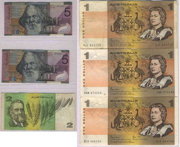 Six Australian Banknotes - 1980s & Polymer (#1182) on Apr 30, 2022 ...