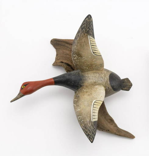 Frank Adamo Miniature Redhead Drake Carving In The