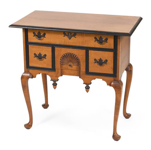 David Lefort Queen Anne Style Lowboy Massachusetts,