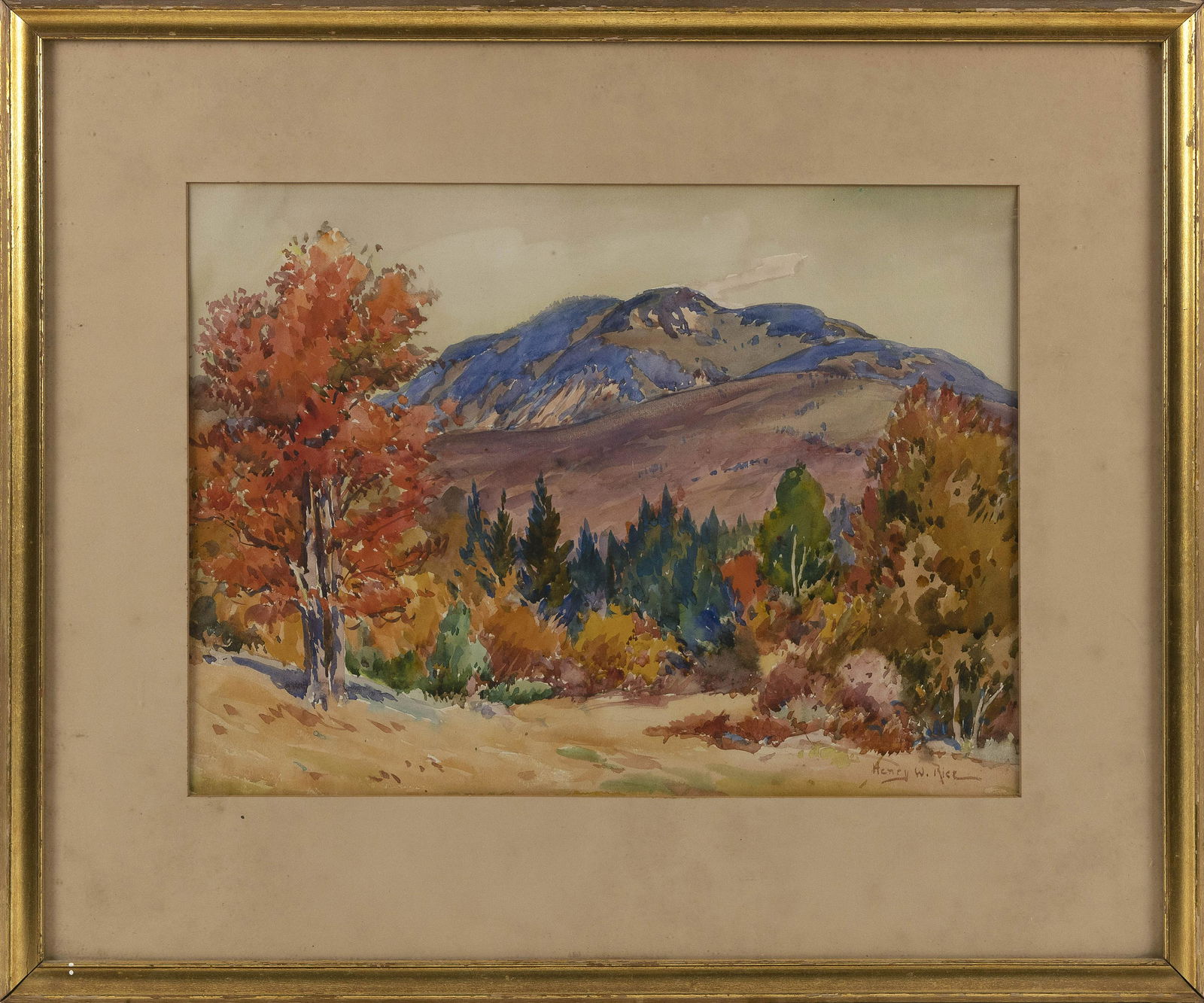Henry Webster Rice (massachusetts/maine, 1853 1934), Autumnal Mountain ...