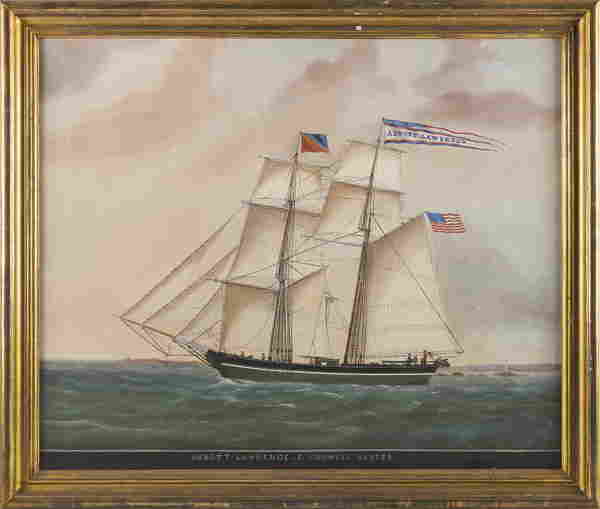 WILLIAM HARE (Maryland/England, 1815-1865), The schooner "Abbott ...