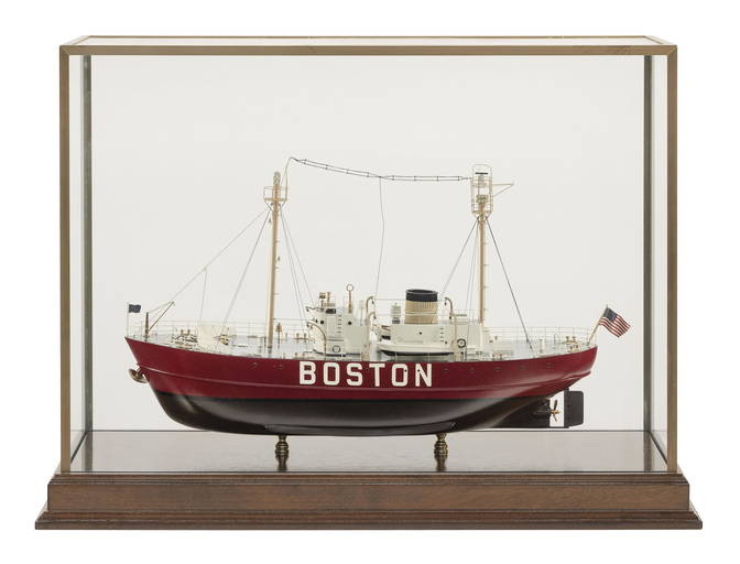 CASED MODEL OF THE U.S. COAST GUARD LIGHTSHIP "BOSTON" Contemporary ...