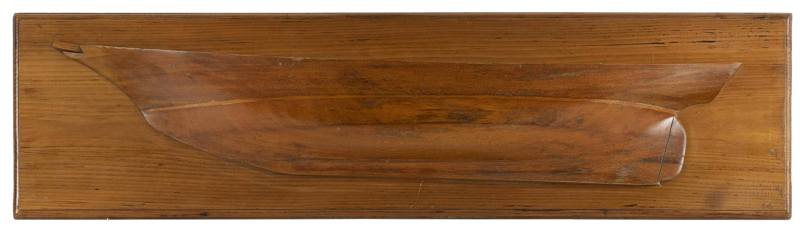 MOUNTED HALF HULL MODEL OF A SAILING VESSEL Late 19th Century Pine ...