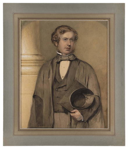 R.H. GILES (England, 1826-1876), Portrait of a gentleman, 1855 ...
