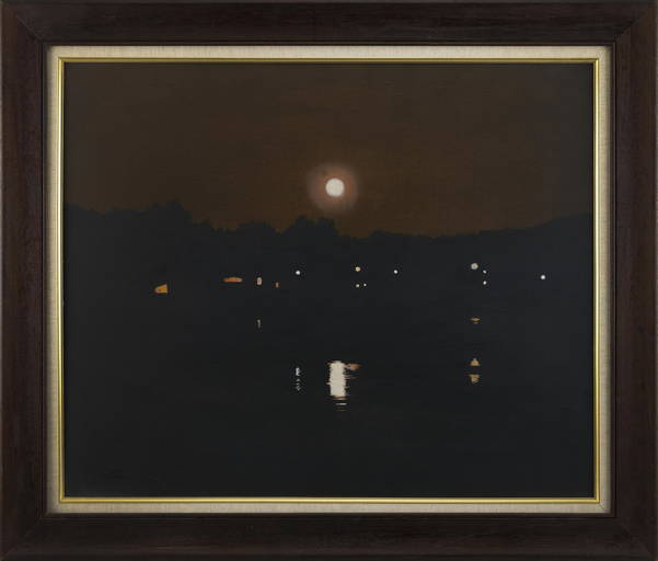 DAVID PRENTICE (England, 1936-2014), Duxbury by moonlight., Oil on ...