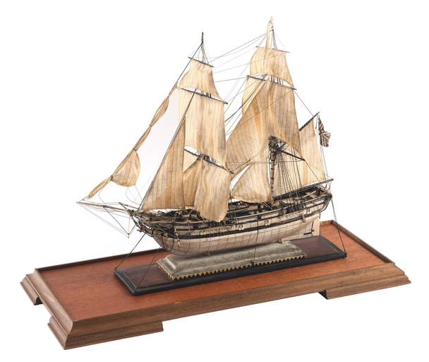 Napoleonic Prisoner Of War Style Model Of The British Naval Brig H.m.s ...