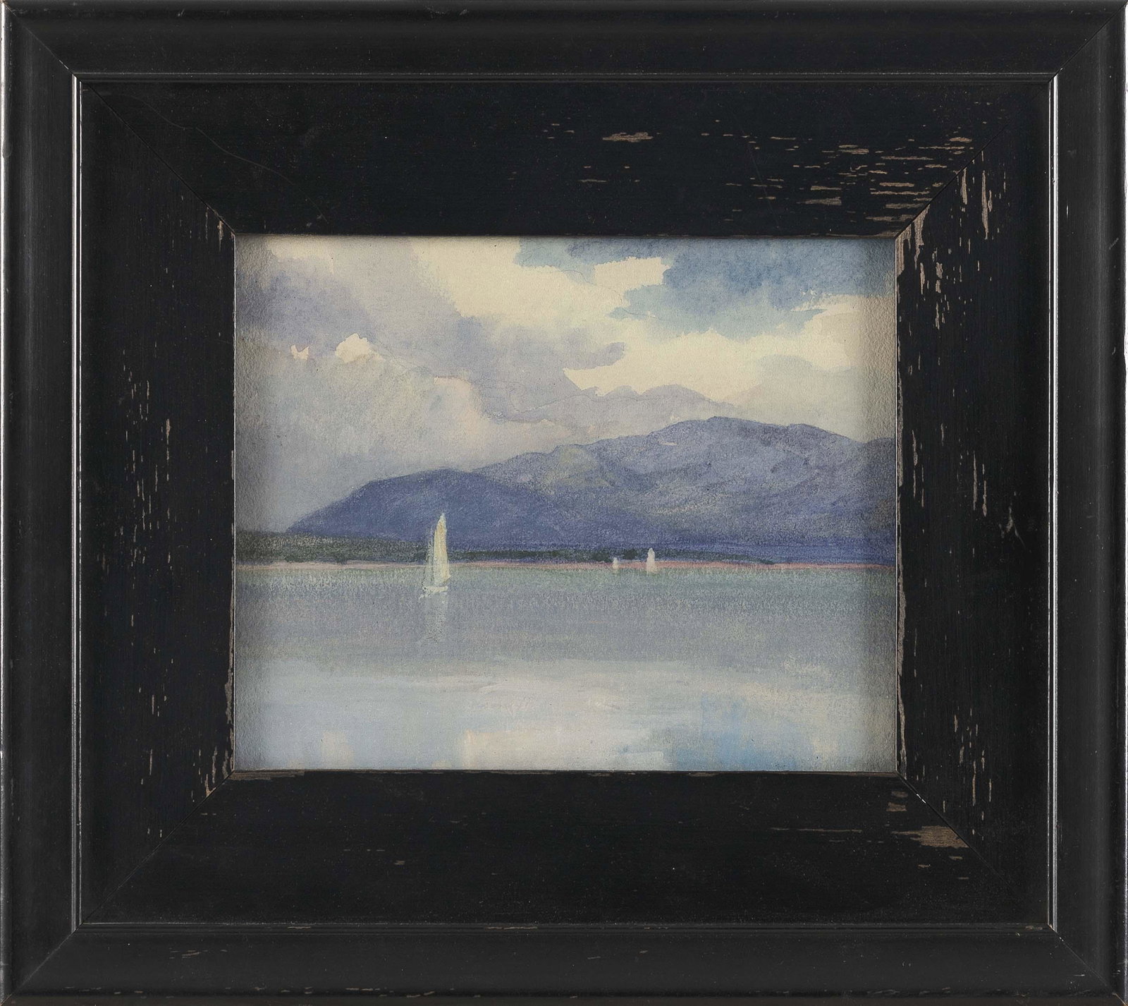 Aimee Lamb (massachusetts, 1893 1989), Sailboats On A Mountain Lake ...