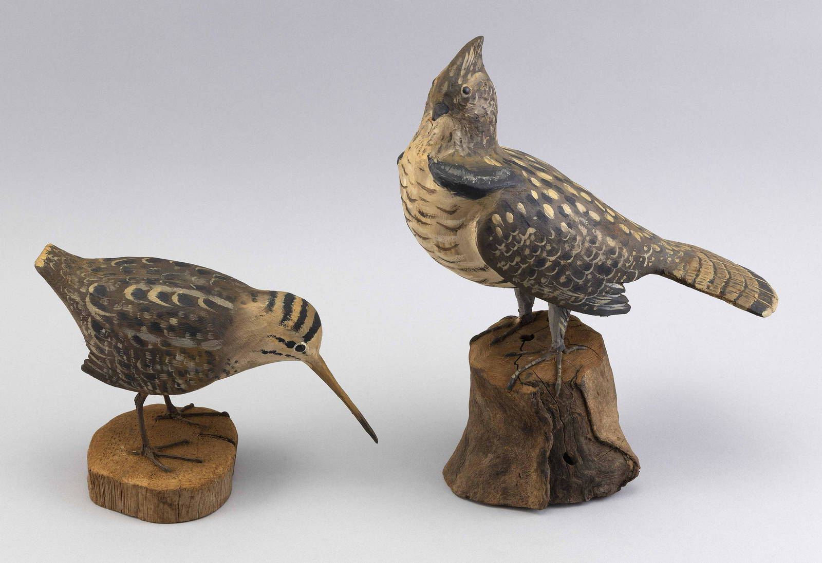 PETER PELTZ LIFE-SIZE RUFFED GROUSE AND WOODCOCK East Sandwich ...