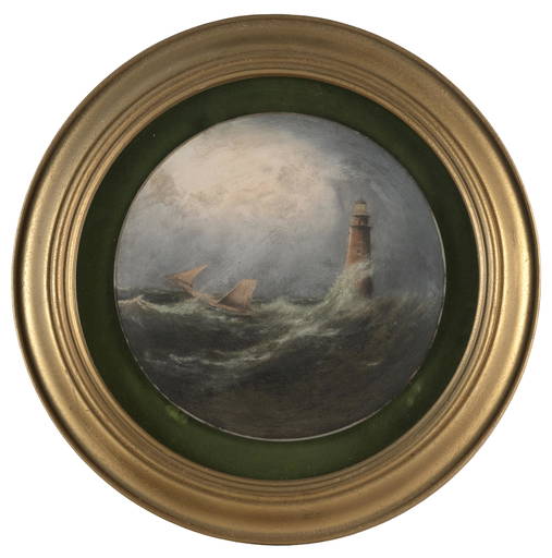 Manner Of Clement Drew (america, 19th Century), Two Masted Vessel Off A ... Manner Of Clement Drew (america, 19th Century), Two Masted Vessel Off A ...