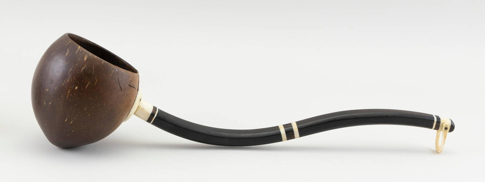 Coconut Shell Dipper With Ivory And Ebony Handle 19th Century Total ...