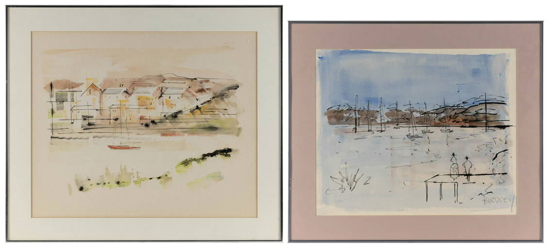 Alfred Birdsey (bermuda, 1912 1996), Two Bermuda Harbor Views ...
