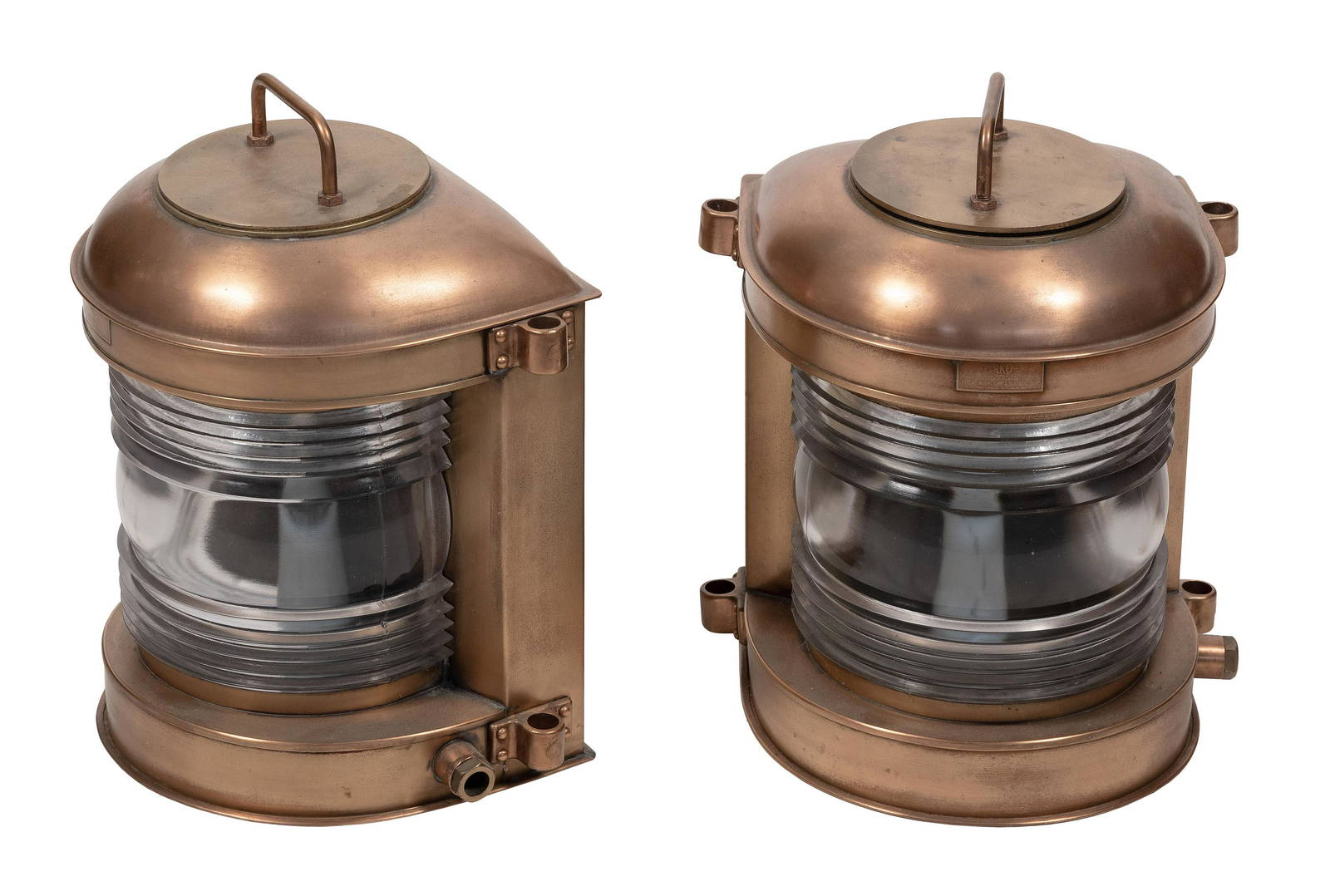 Pair Of Perko Ship's Lanterns Early 20th Century Heights 14î. Auction