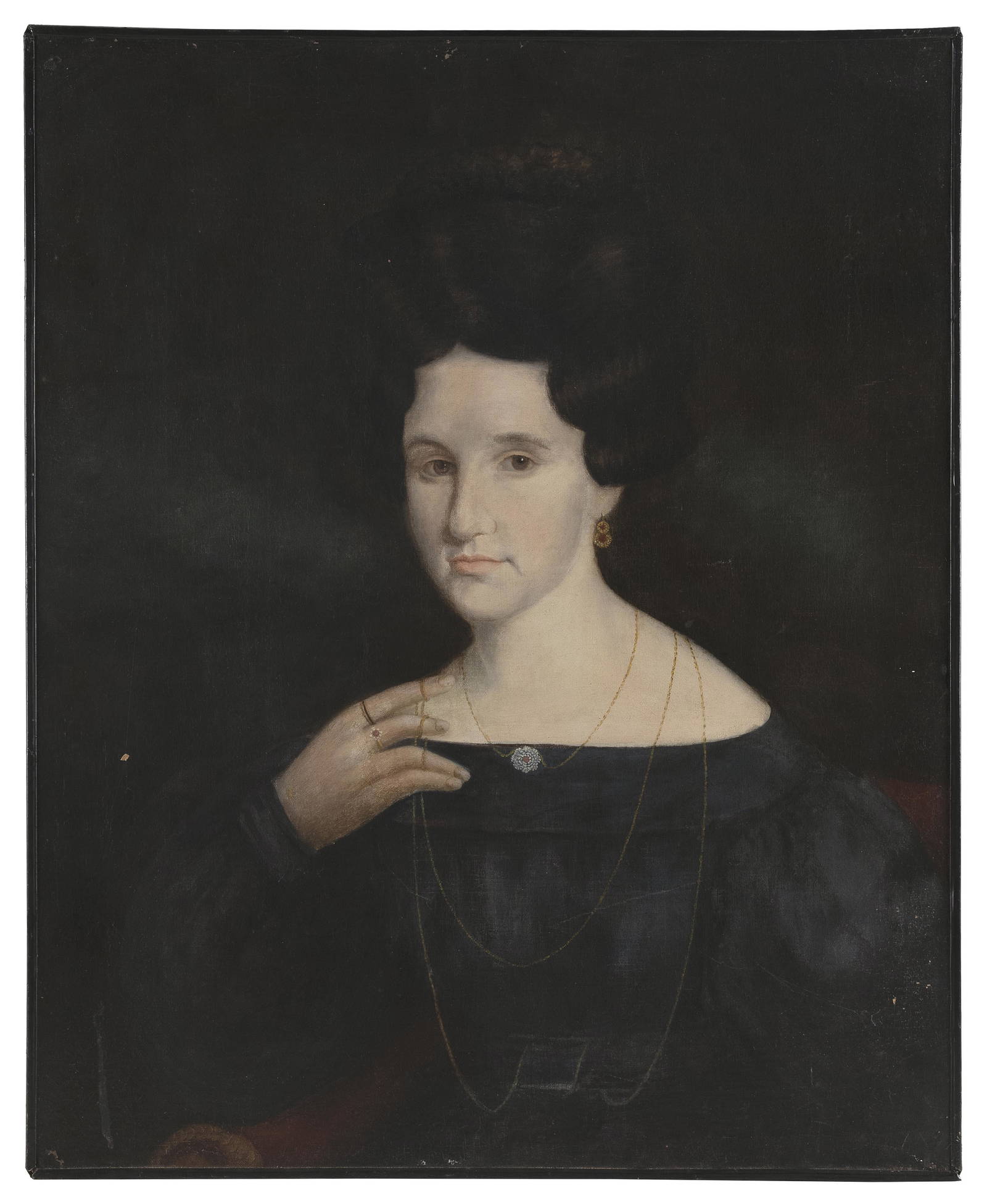 American School (mid-19th Century,), Portrait Of Mrs. John Roberts ...