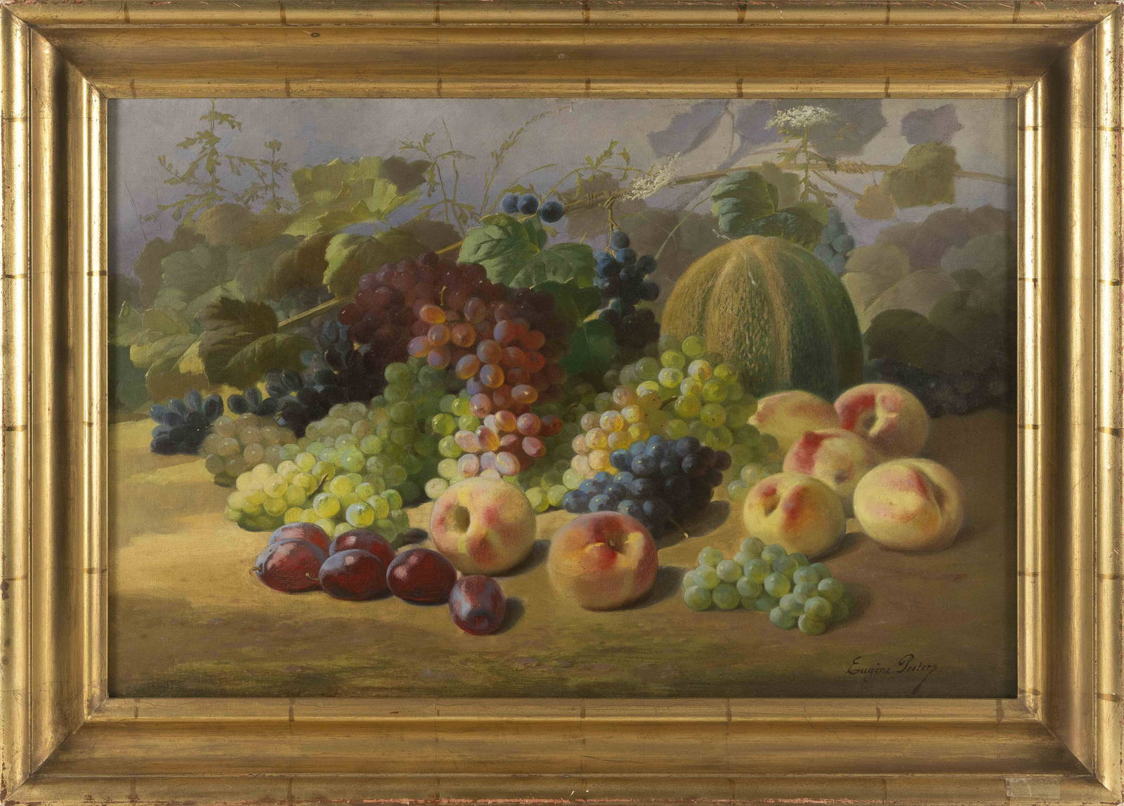 Eugene Peeters (america, 19th Century), Still Life Of Fruit., Oil On ...