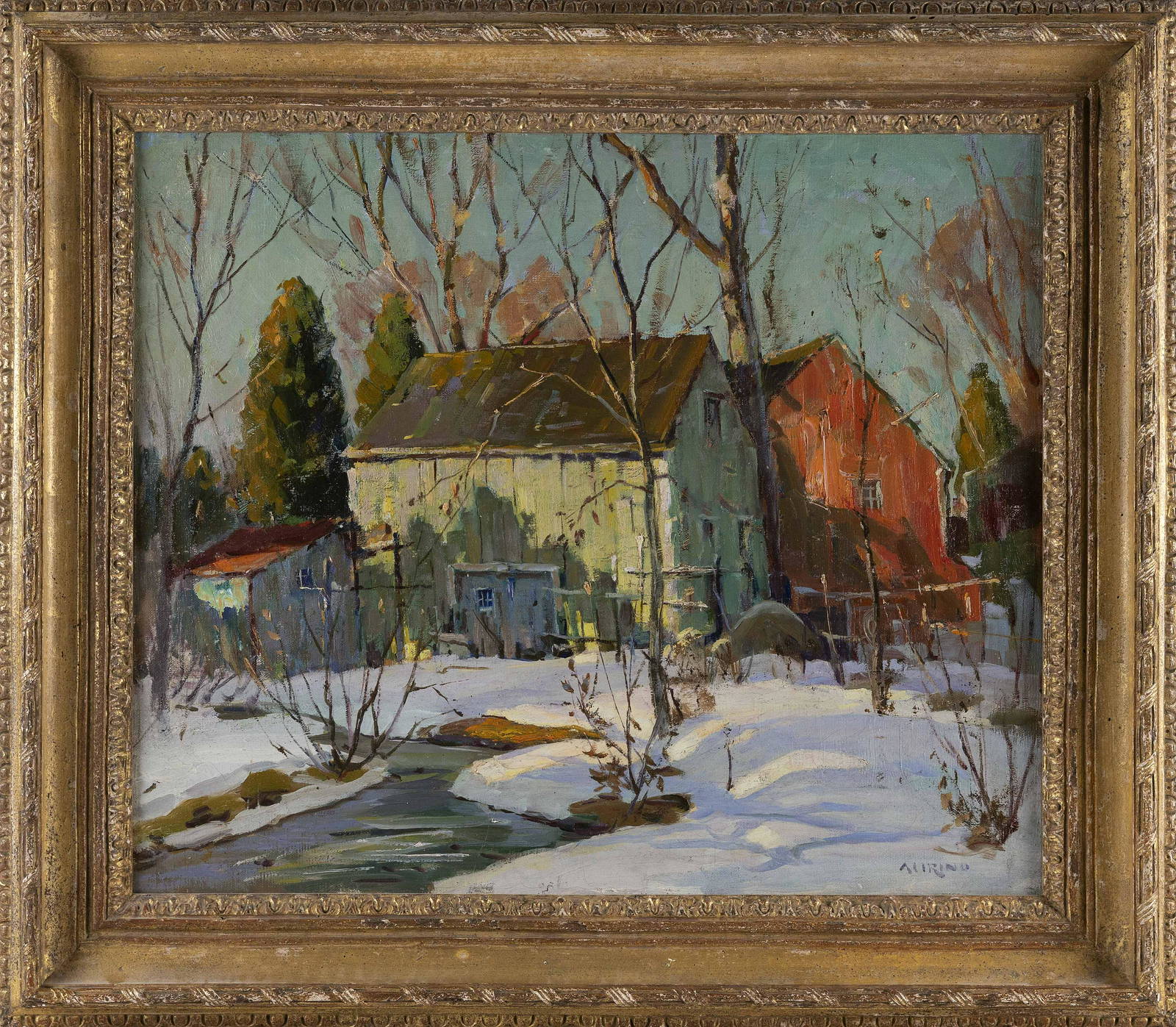 Antonio Cirino (rhode Island/italy, 1889-1983), "stables In Winter ...
