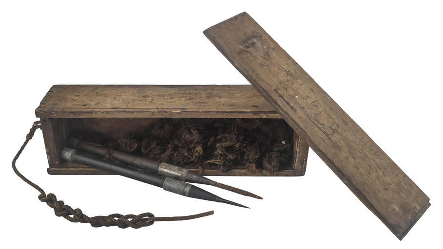 Bomb Lance Box 19th Century Box Height 5î. Length 20.5î. Width 6î.