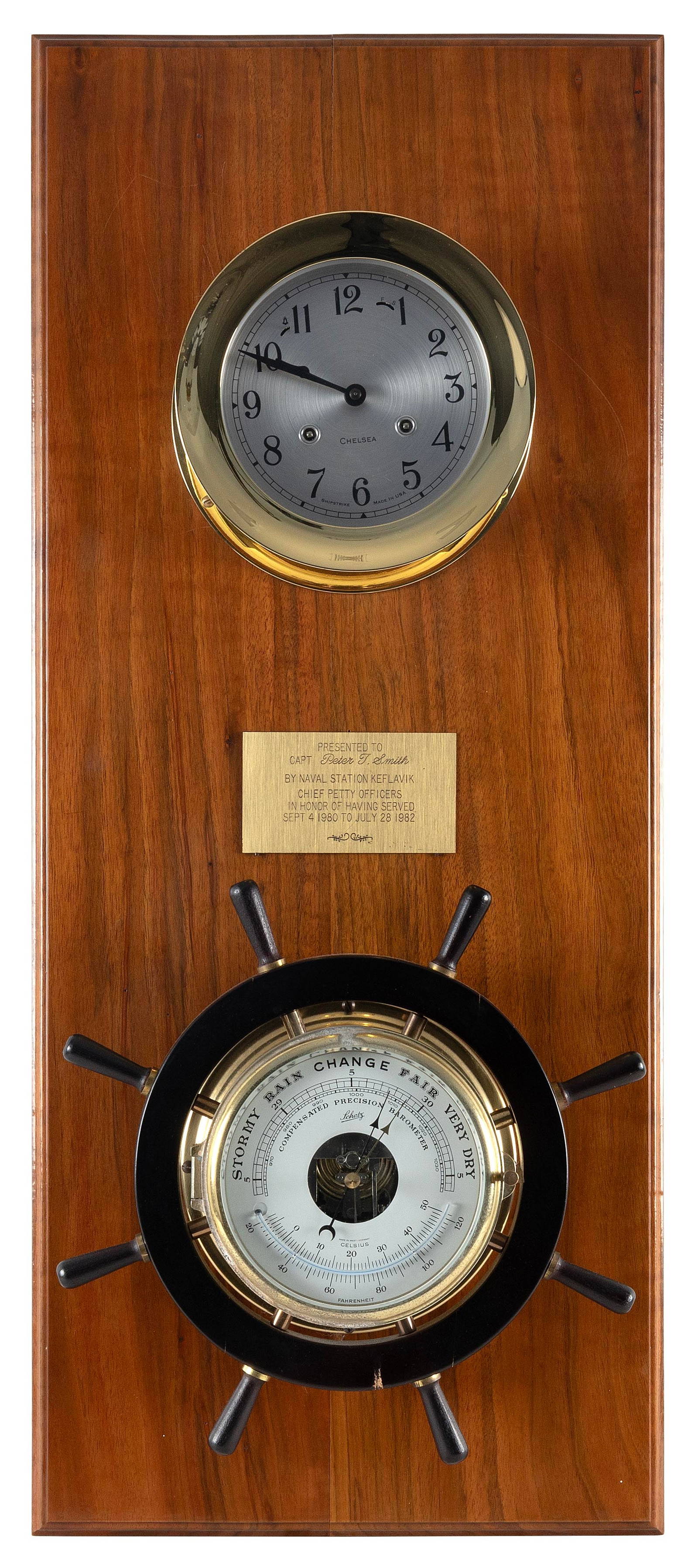 Chelsea Clock 20th Century Clock Diameter 7.5”. Barometer Diameter 5.5 ...