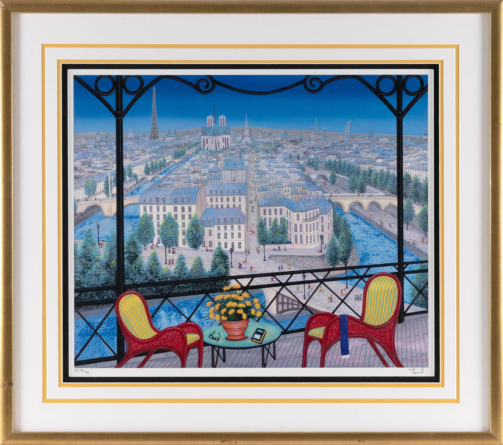 Fanch (francois) Ledan (california/france, 1949-), View Of Paris From A ...