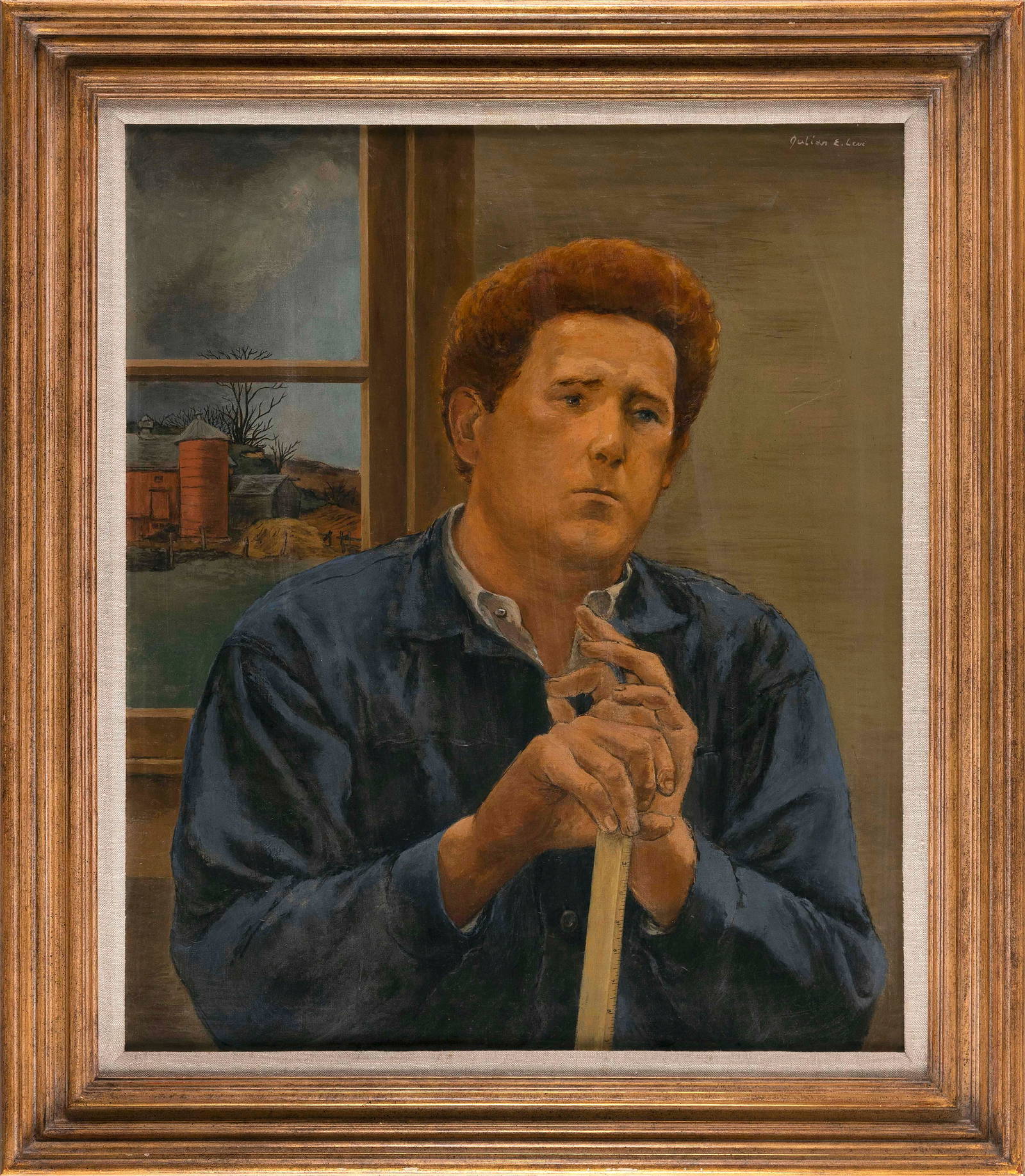 Julian E. Levi (pennsylvania/new York, 1900-1982), "writer At Home ...