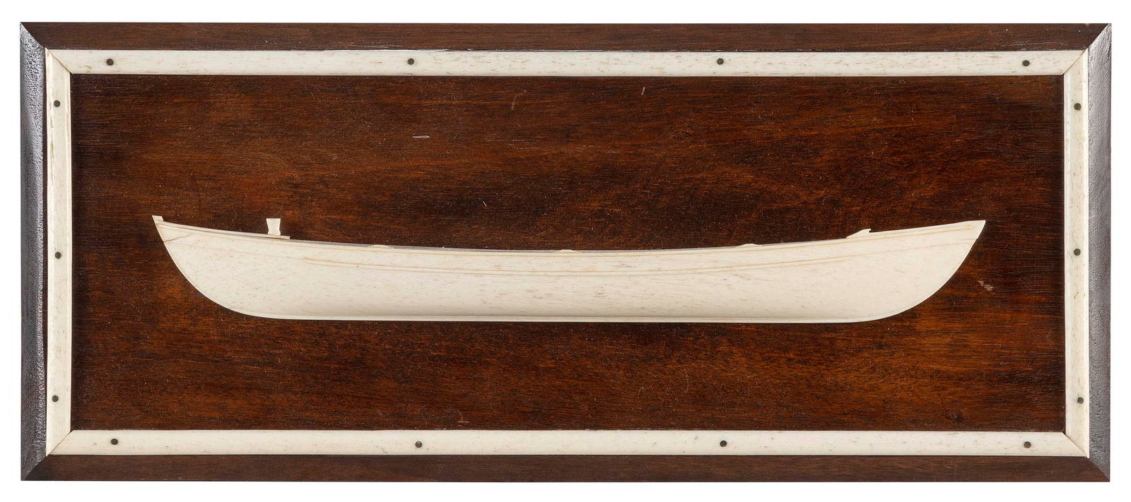 * Mounted Whalebone Half Hull Model Of A Whaleboat Second Half Of The ...