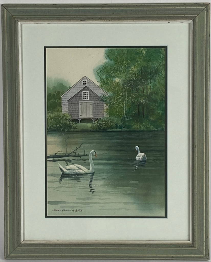 James Philip Feriola (new York/new Jersey, 1925-1998), Pair Of Swans ...