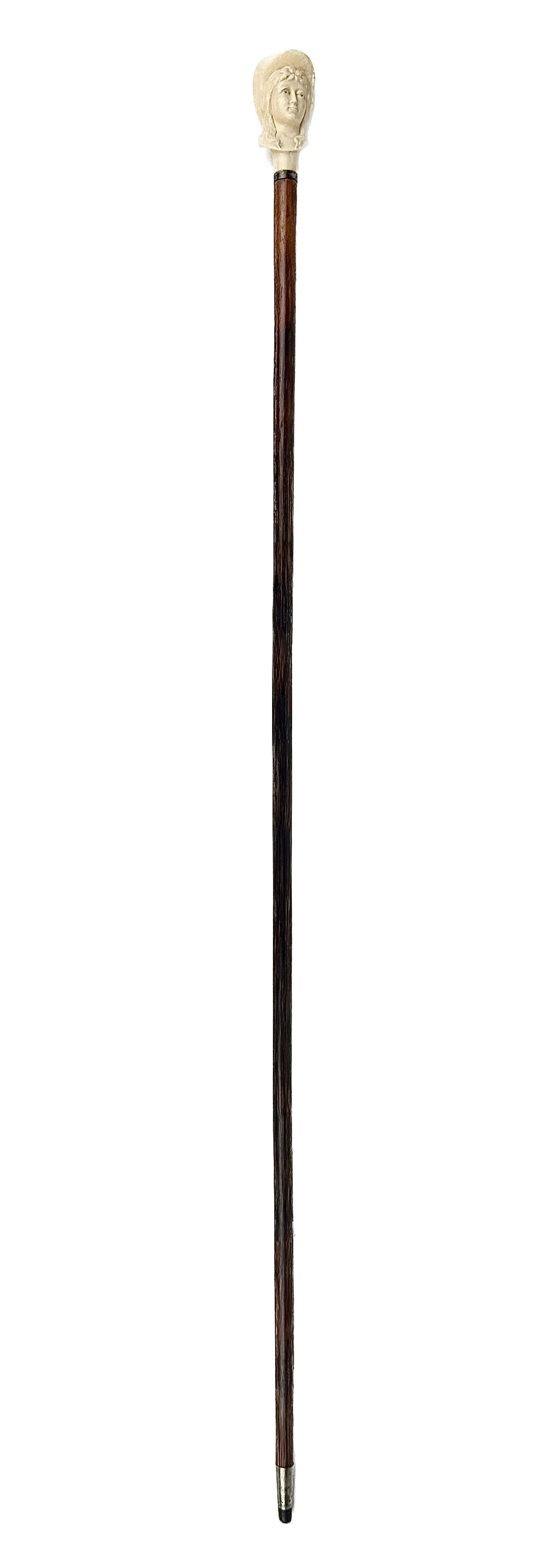 Fair Maiden Cane Late 19th Century Length 36.75". Auction
