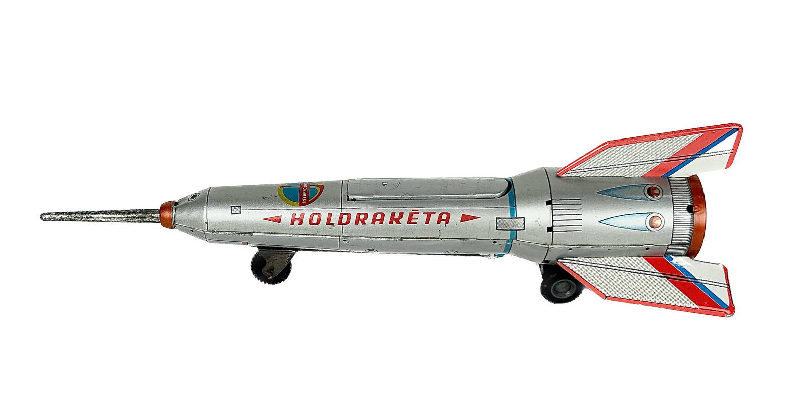 Holdraketa Tin Wind-up Rocket With Original Box 20th Century Height 15. ...