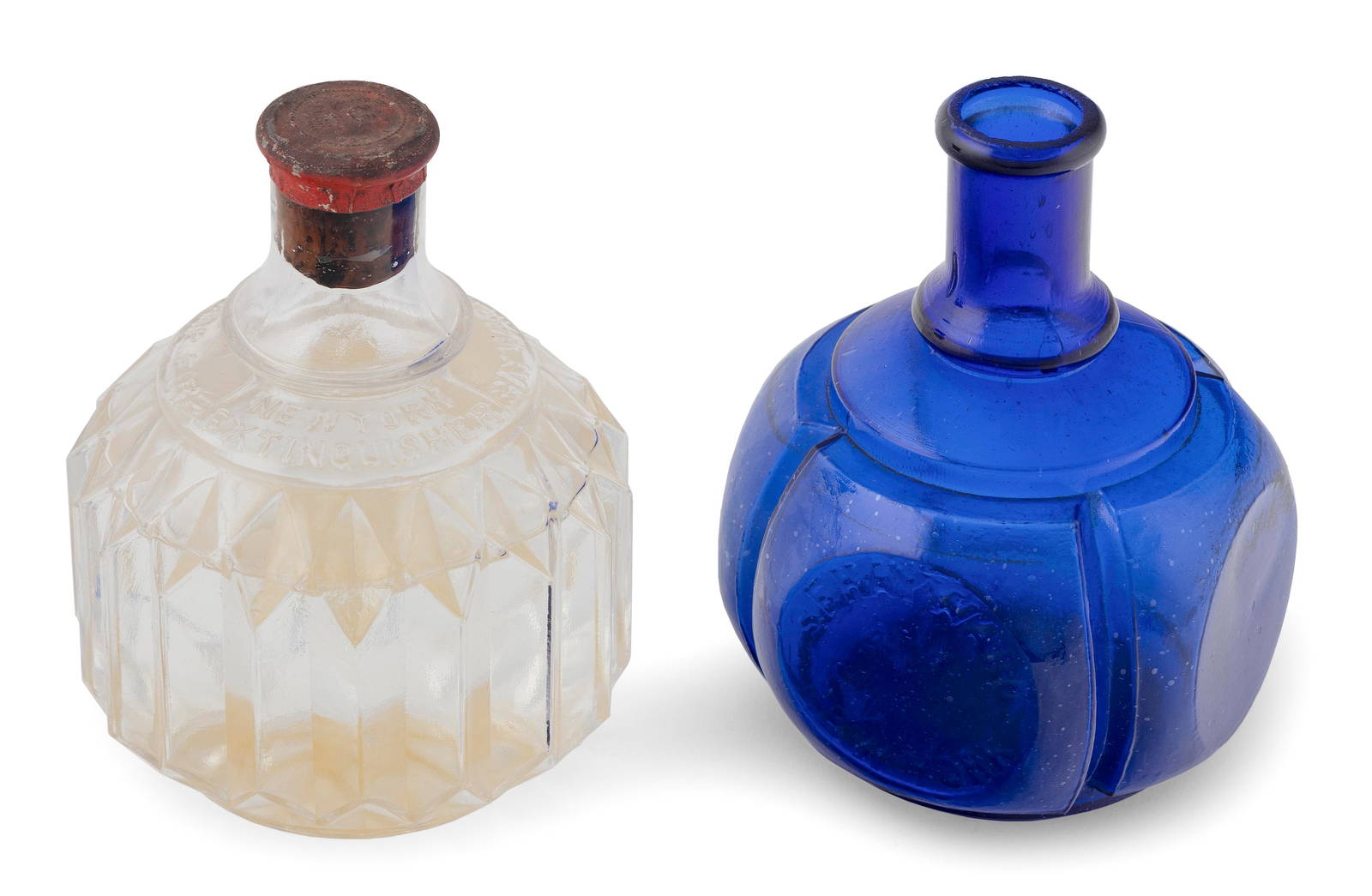 Two Hayward’s Glass Fire Grenades 19th Century Heights 6.5". Auction