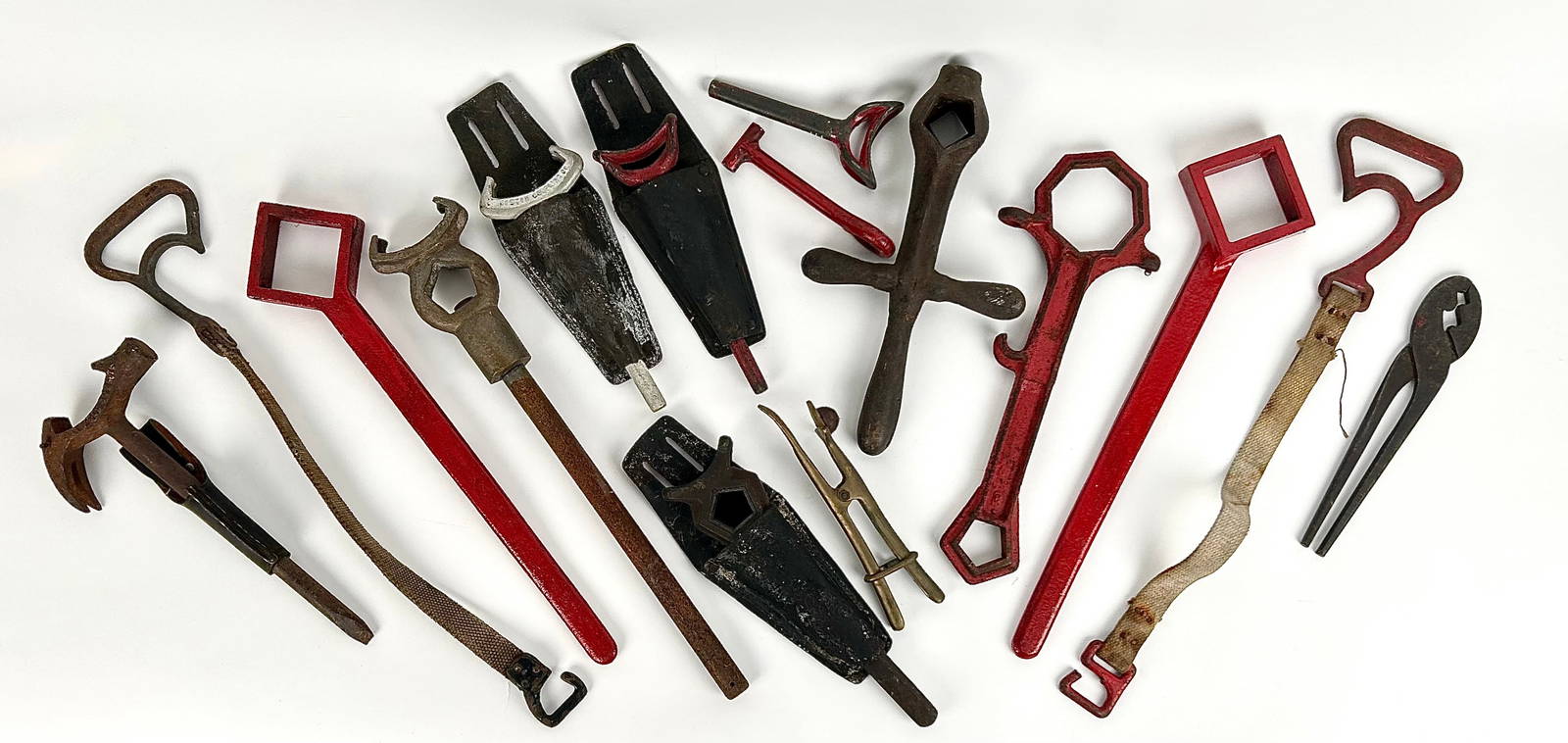 Fifteen Fire Wrenches 19th/20th Century Lengths From 6" To 19". Auction