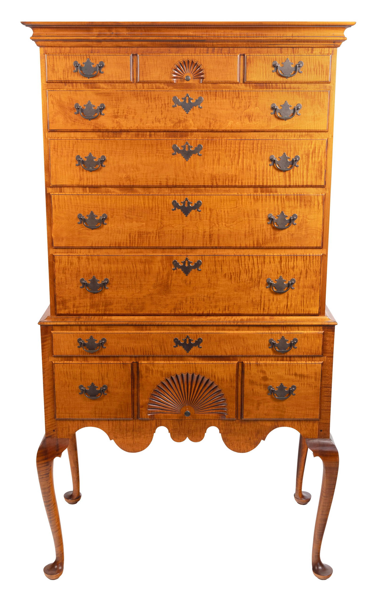 David Lefort Queen Anne-style Highboy Massachusetts, 20th Century ...