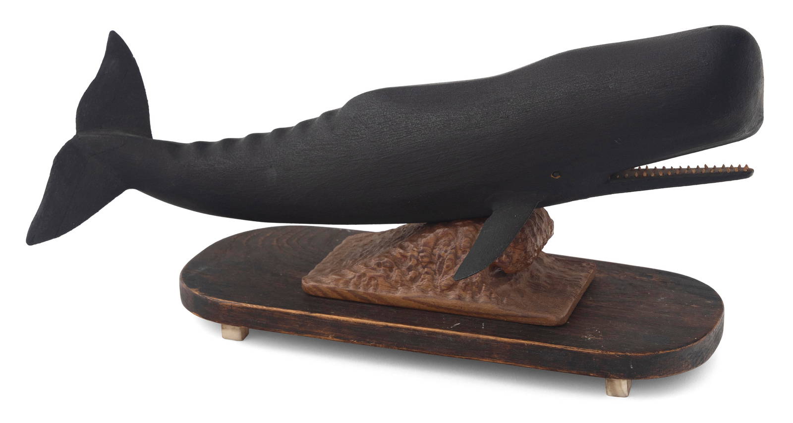 Robert Innis Carving Of A Sperm Whale 20th Century Whale Height 6 ...