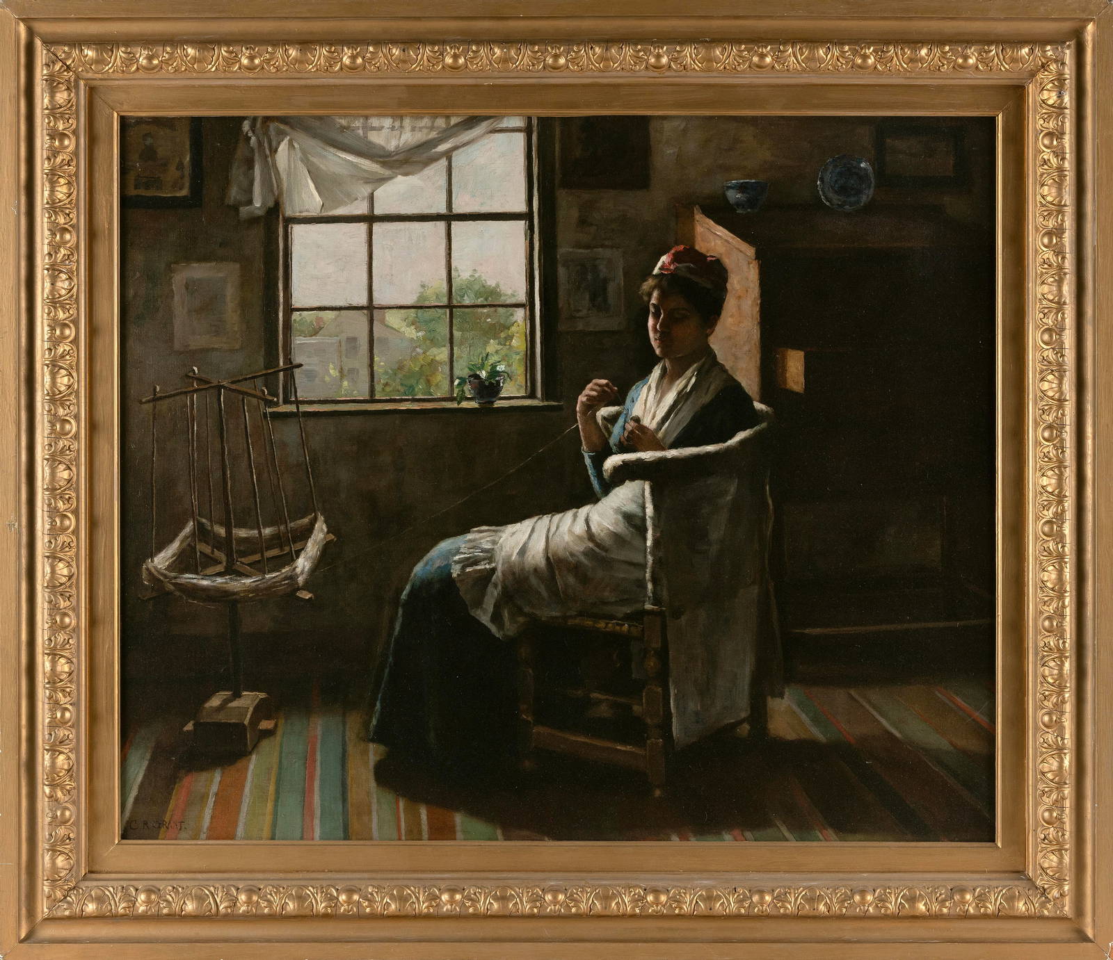 Clement Rollins Grant (massachusetts/maine, 1848-1893), Interior Scene ...