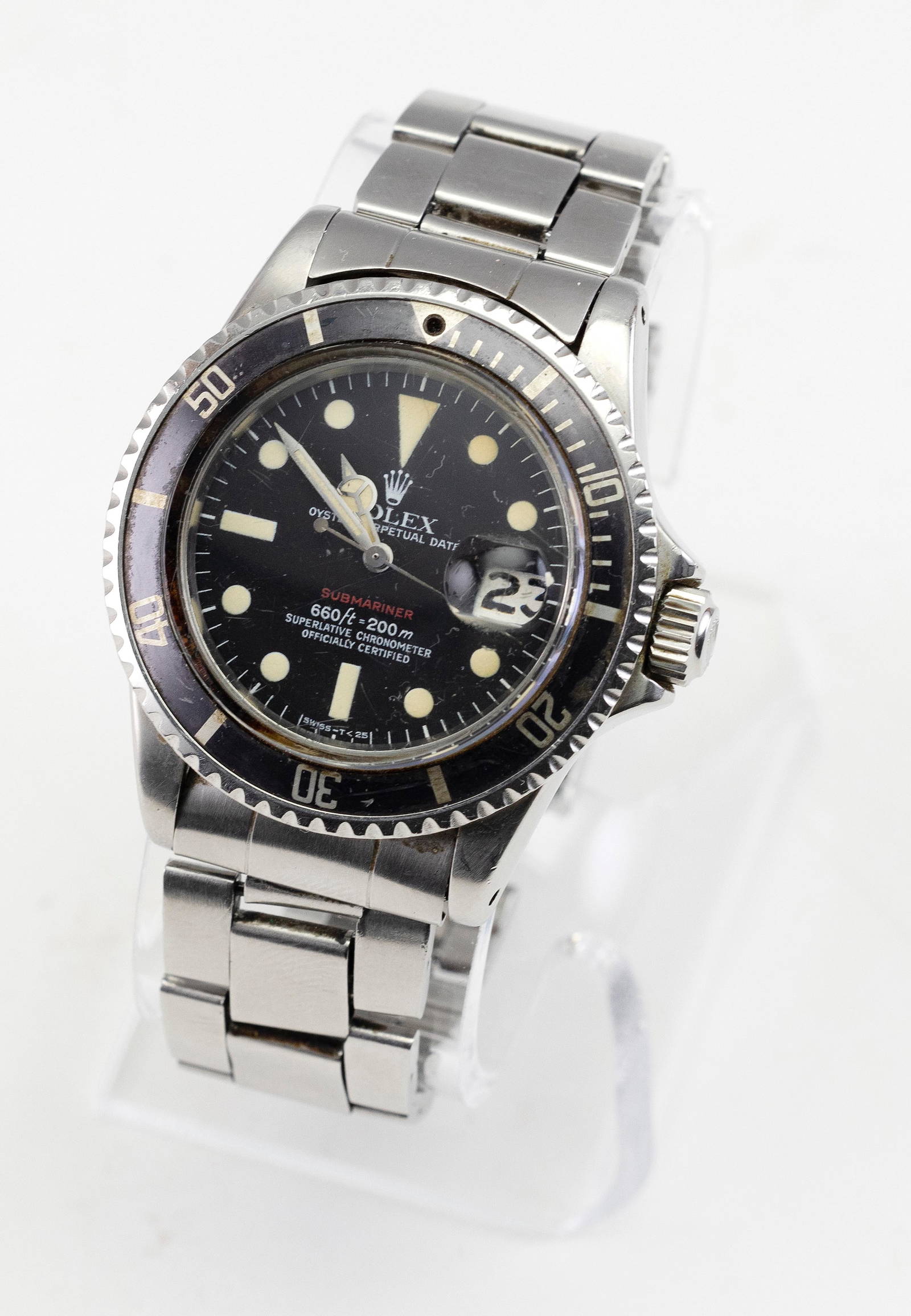 Rolex Submariner Chronometer With Red Lettering Auction