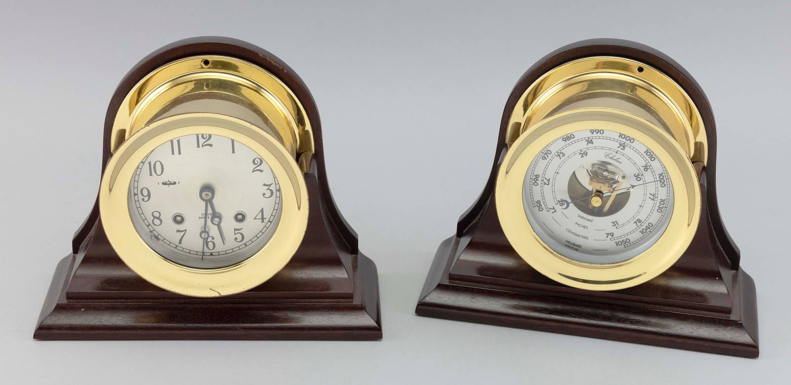Chelsea Ship's Bell Clock And Barometer Set Boston, 20th Century Total ...