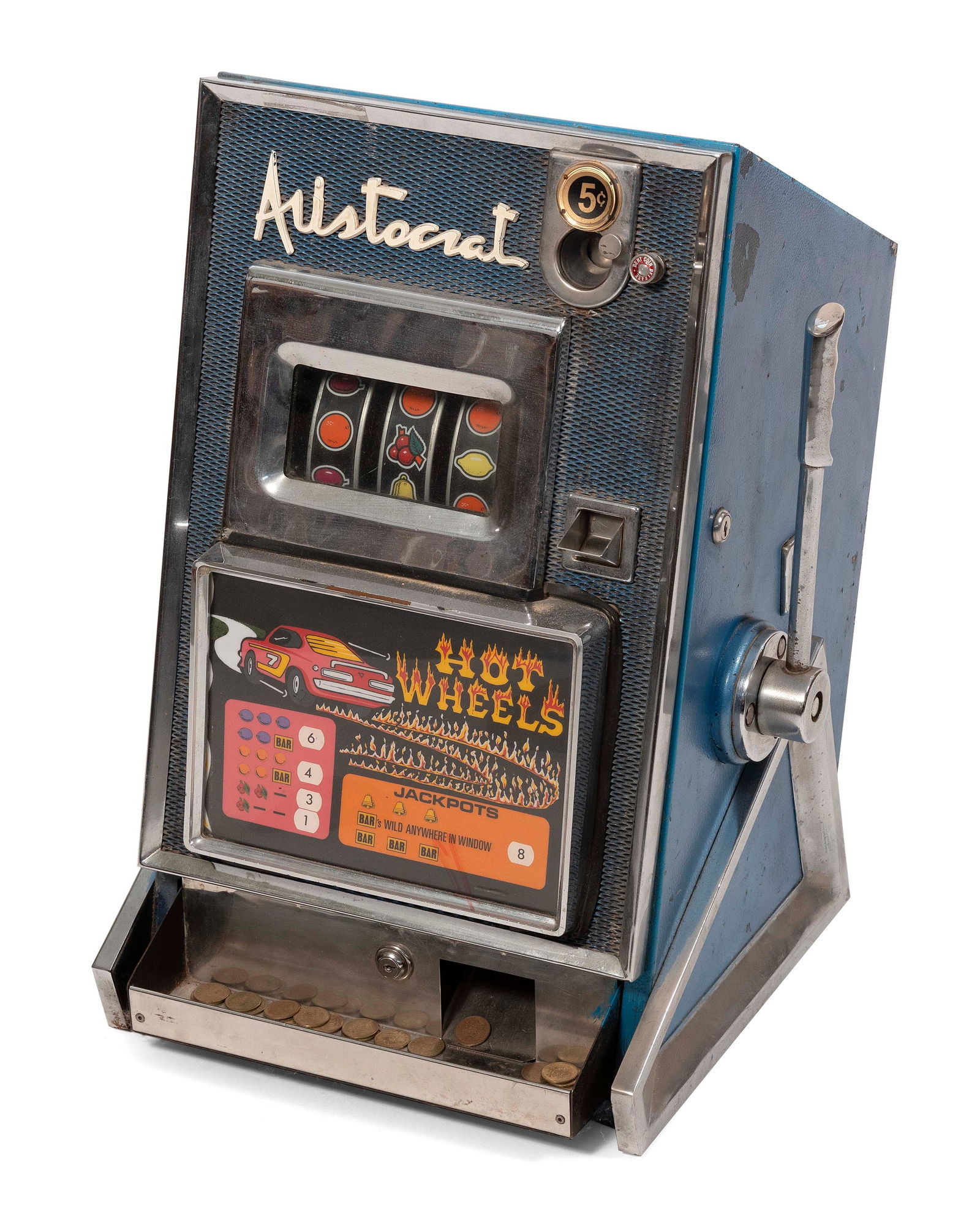 Aristocrat "hot Wheels" Slot Machine America, 20th Century Height 25.5 ...