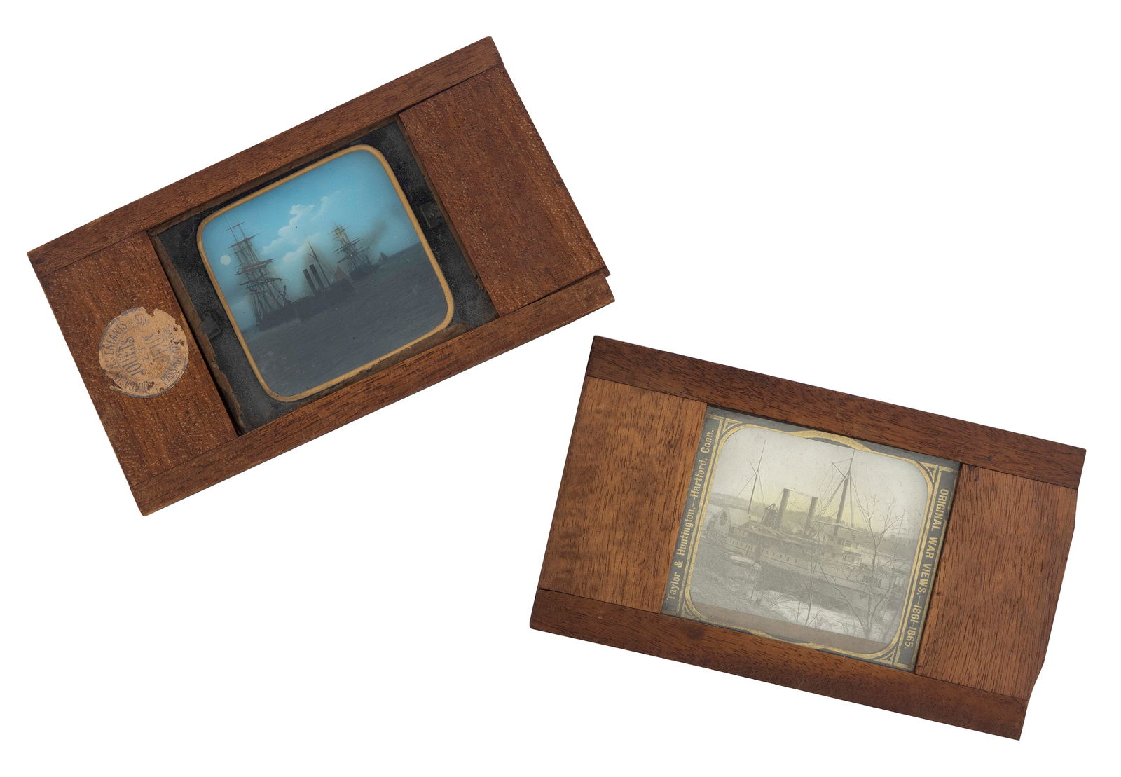 Two Glass Plate Photographs Of Vessels Late 19th/early 20th Century ...