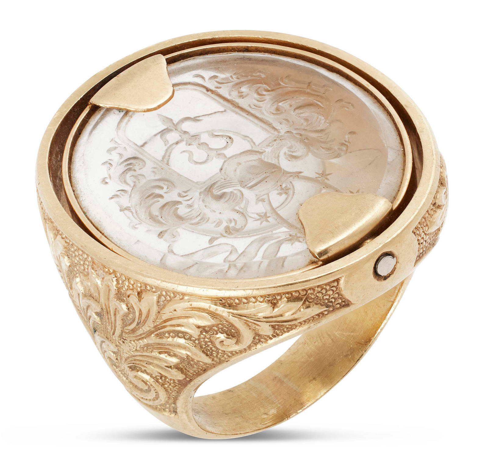 18kt Yellow Gold Seal Ring Approx. 23.40 Total Dwt. Auction