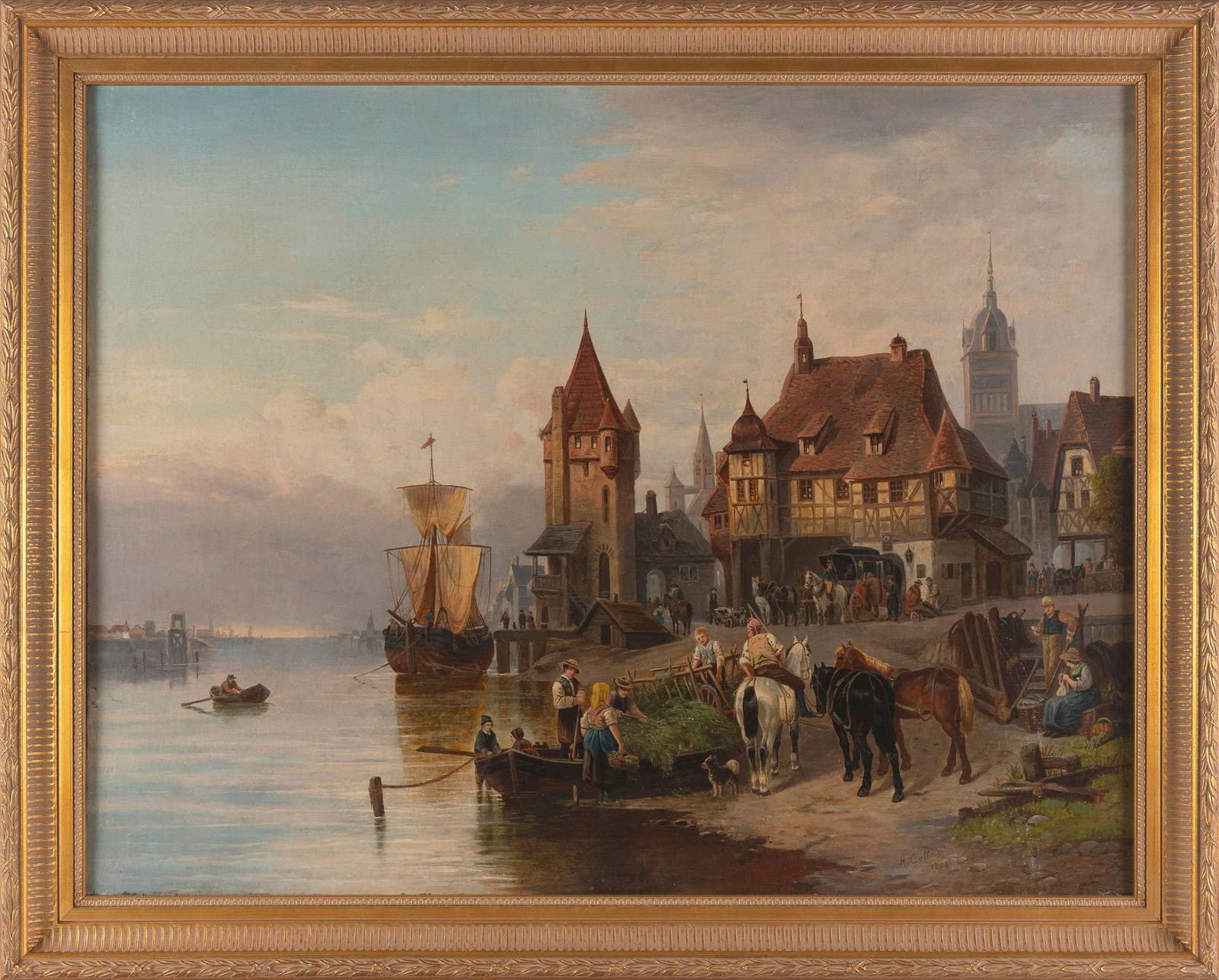 Sir Augustus Wall Callcott (united Kingdom, 1779-1884), A Riverside ...