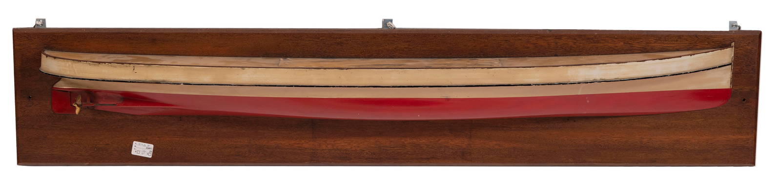 Mounted Half Hull Model Of A Steamship Early 20th Century Backboard 10. ...