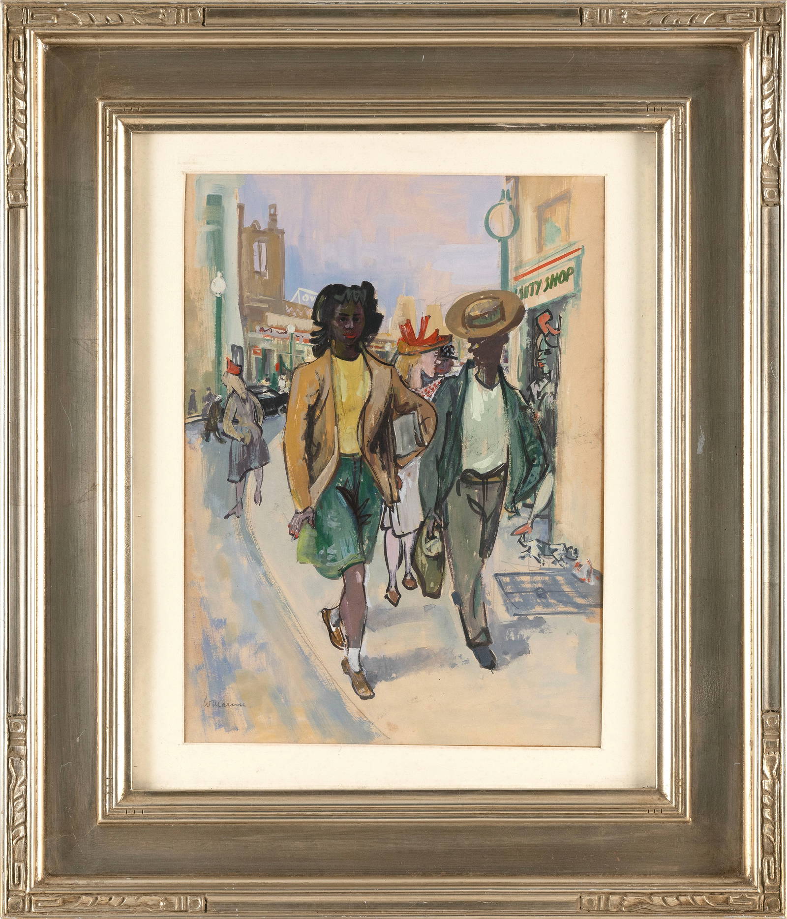 Walter Marcuse (america/germany, 1896-1976), "street In New Rochelle, N ...