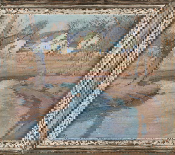 Ernest David Roth (new York, 1879 1964), "the Brook Autumn"., Oil On ...