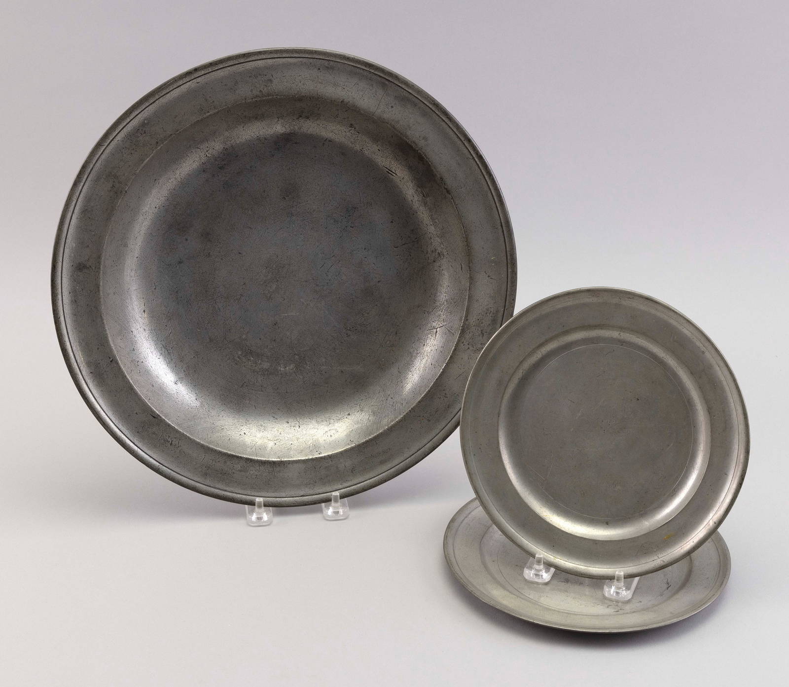 Three Pieces Of Pewter Marked For Joseph Danforth 18th Century ...