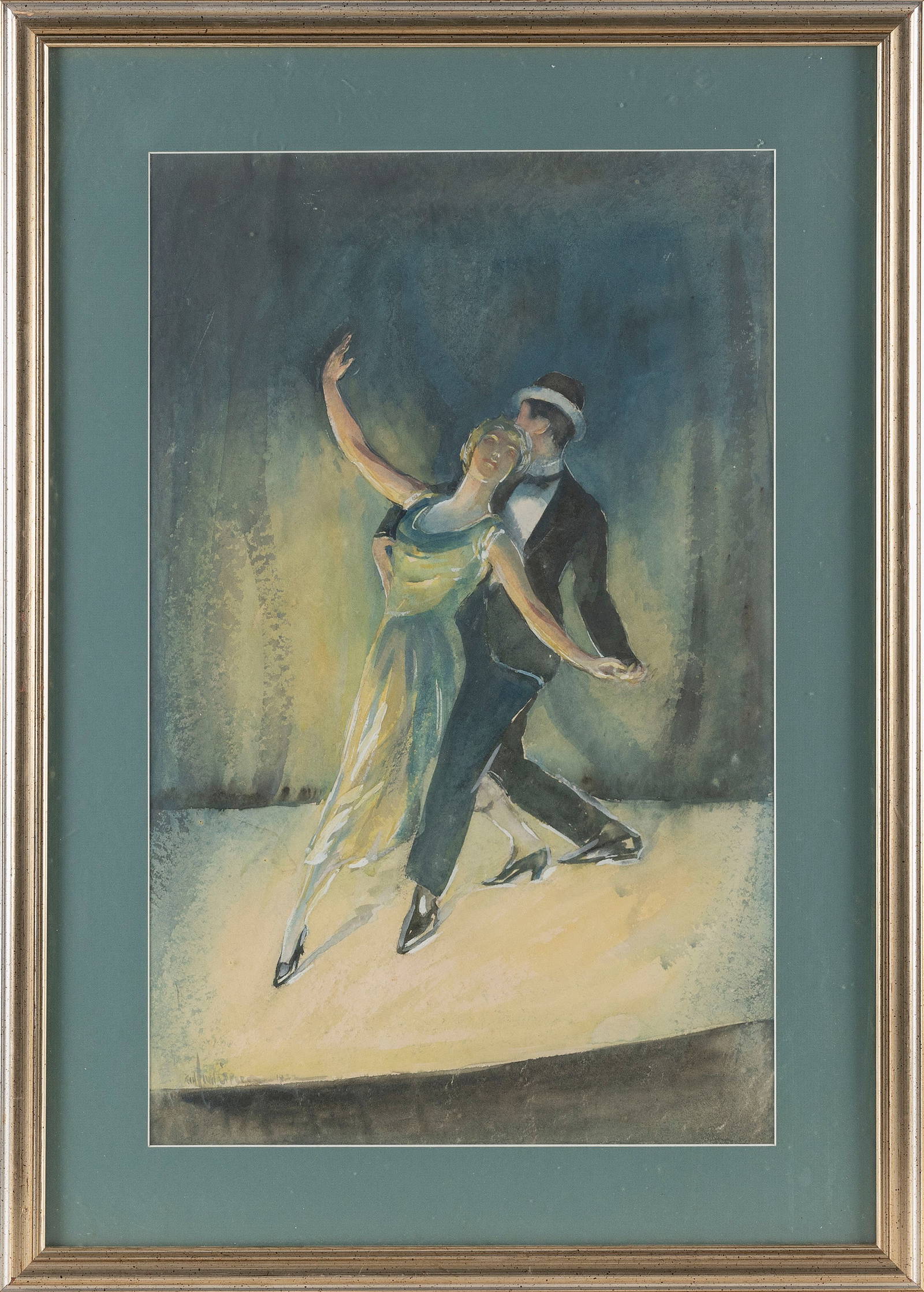 William Bradford Green (new York/connecticut, 1871-1945), "waltz Hesitation"., Watercolor And ...
